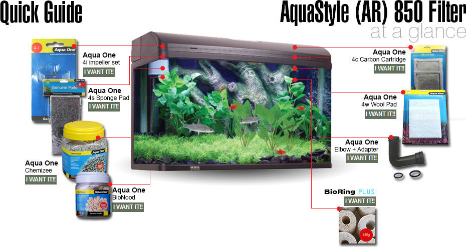 Aqua One AquaStyle 850 AR850 Fish Tank - NZ - Pet Essentials Online