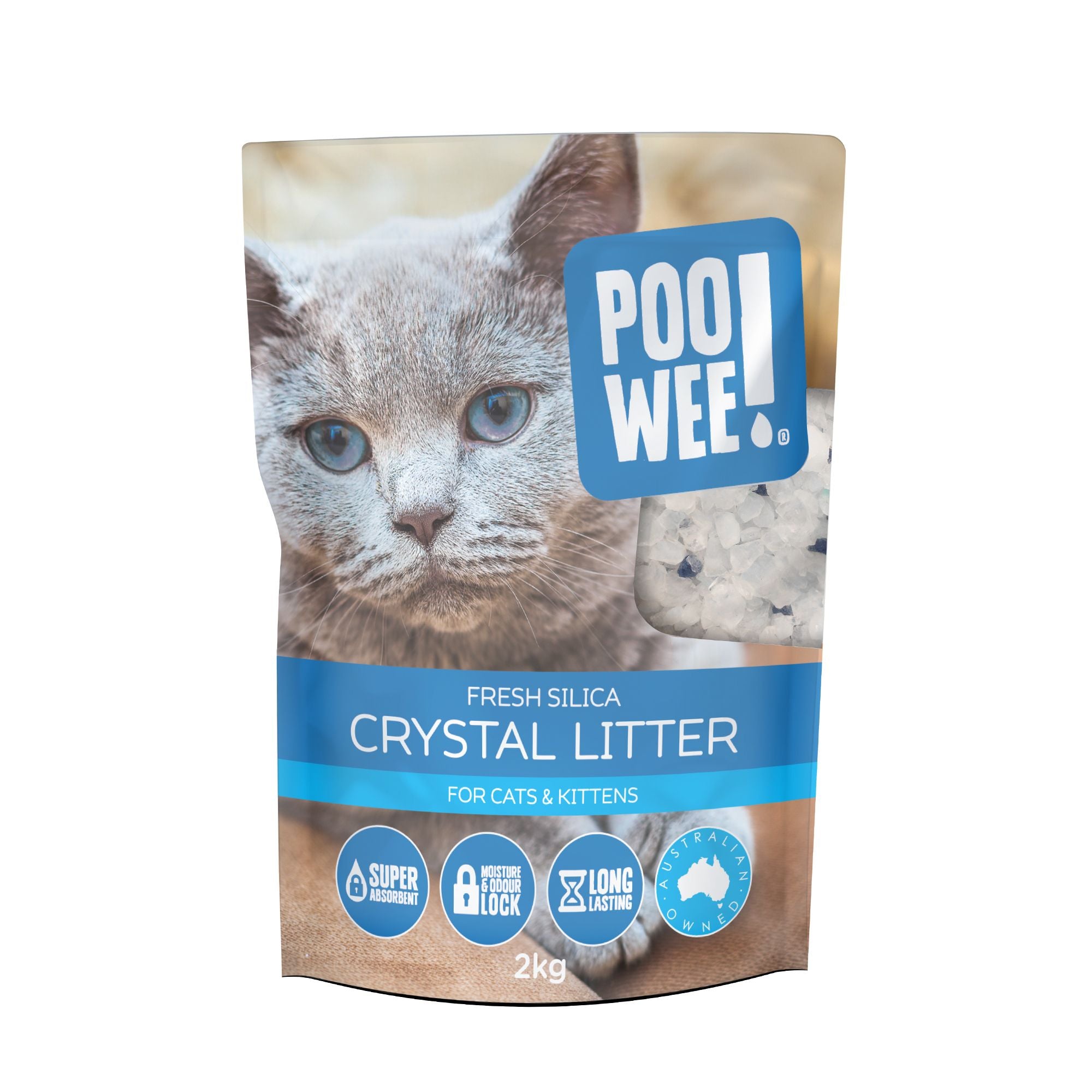 PooWee Cat Litter Fresh Silica Crystals - Paper Cat Litter